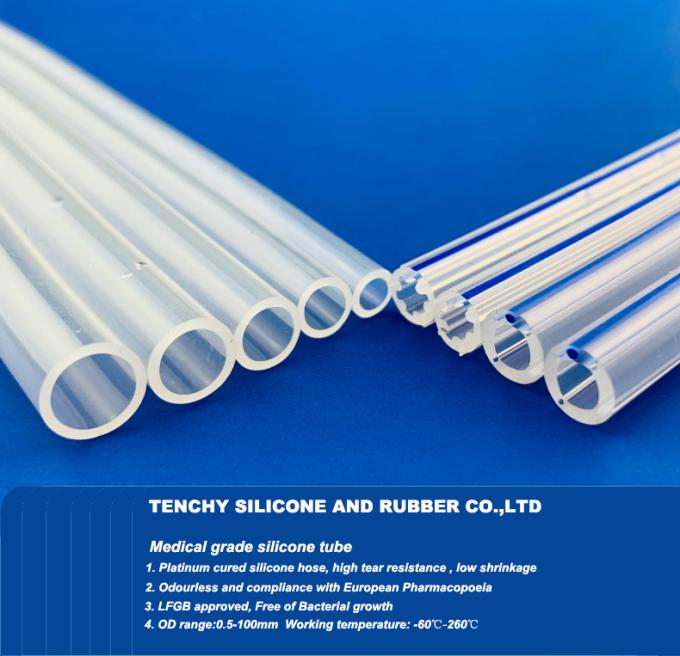 Biodegradable Ultra Thin Wall Silicone Tubing Pipe For Pharmaceutical