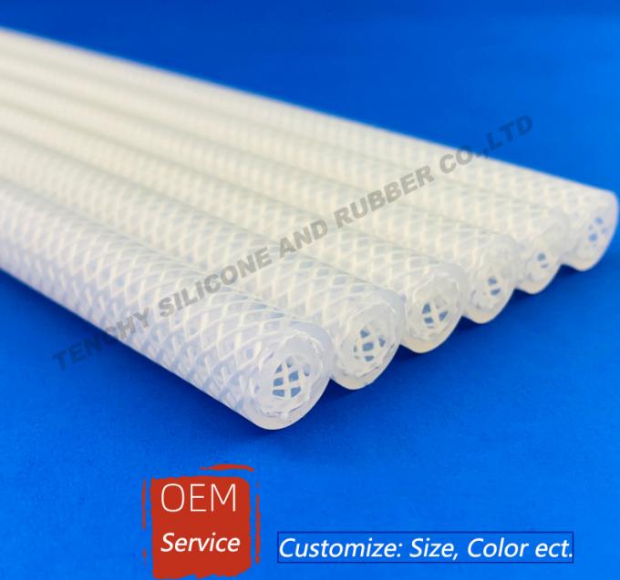 Pressure Resistant Braided Silicone Tubing Food Grade Stretchable